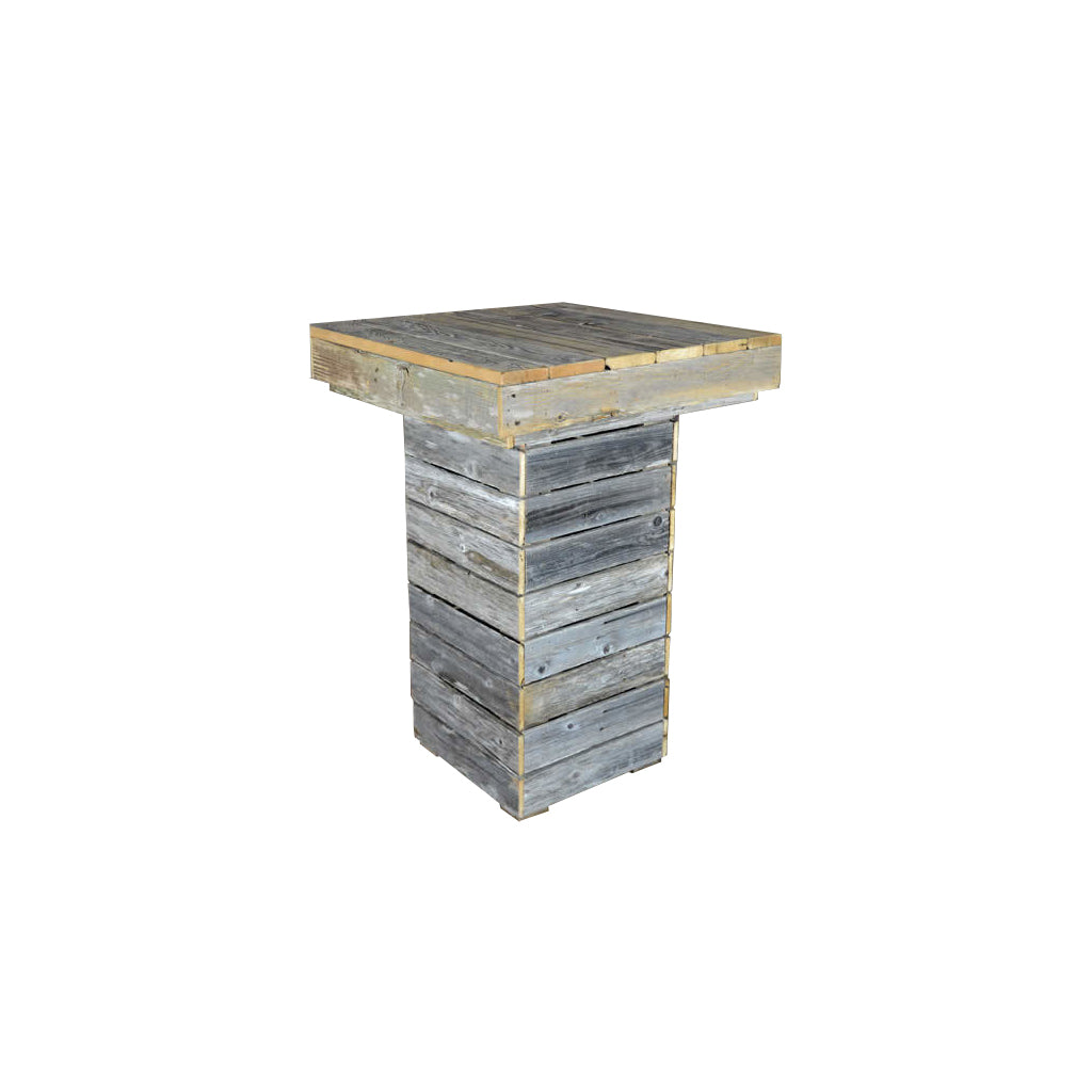 Farm Reclaimed Wood Cocktail Square Table - 30" | Quest Events