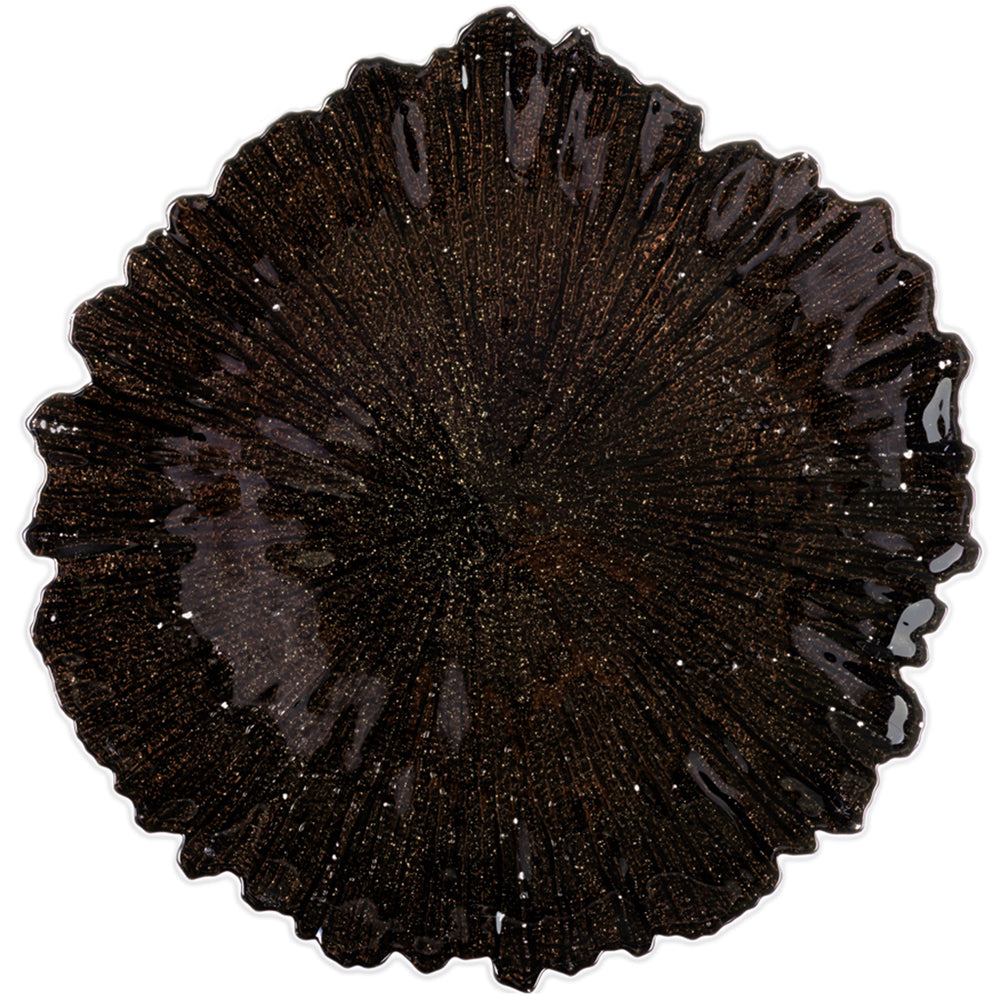 Reef Chocolate Burst Glass Charger | Quest Events