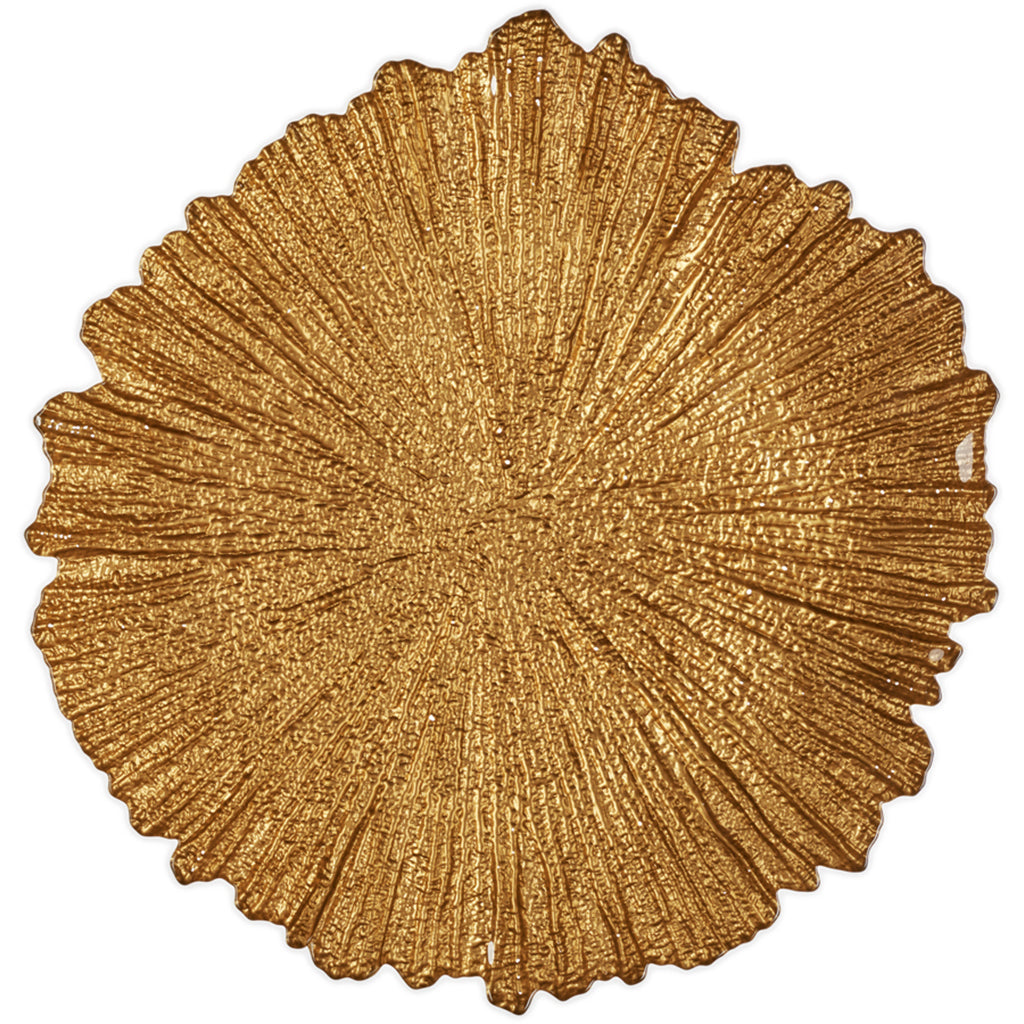 Reef Gold Burst Glass Charger | Quest Events